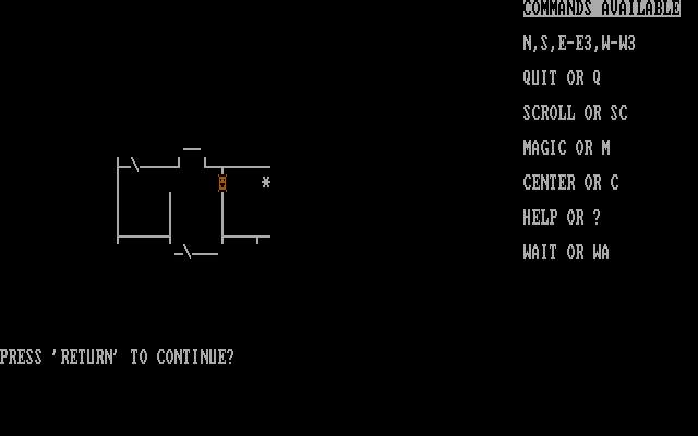 Screenshot of Karkoth's Keep (DOS, 1983) - MobyGames