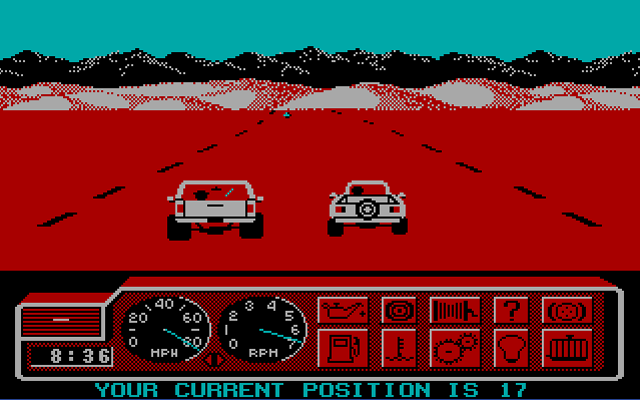 Screenshot of 4x4 Off-Road Racing (DOS, 1988) - MobyGames