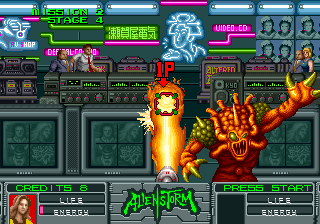Screenshot of Alien Storm (Arcade, 1990) - MobyGames