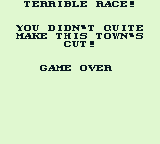Screenshot of Race Days (Game Boy, 1994) - MobyGames