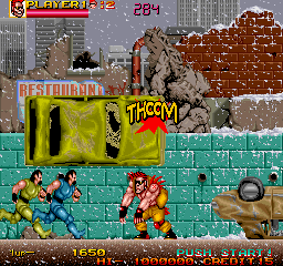 Screenshot of Two Crude Dudes (Arcade, 1990) - MobyGames