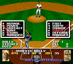Screenshot of Tecmo Super Baseball (SNES, 1994) - MobyGames