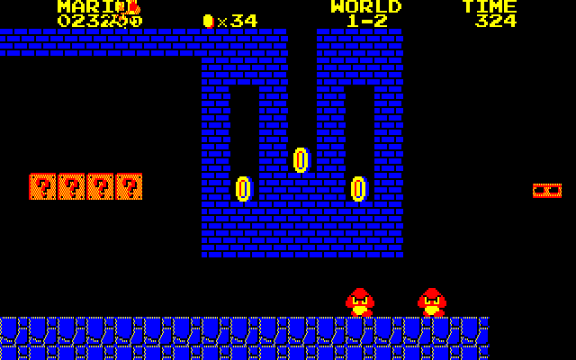 Screenshot of Super Mario Bros. Special (PC-88, 1986) - MobyGames