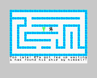 Screenshot of Bunny Plus E.T.A. (ZX Spectrum, 1983) - MobyGames