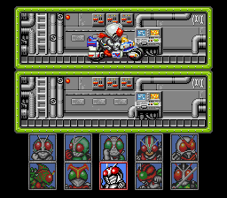 Screenshot of Kamen Rider SD: Shutsugeki!! Rider Machine (SNES, 1993 ...