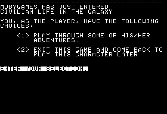 Screenshot of Space (Apple II, 1978) - MobyGames