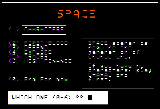 Screenshot of Space (Apple II, 1978) - MobyGames