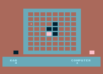 Screenshot of Roman Checkers (Atari 8-bit, 1979) - MobyGames