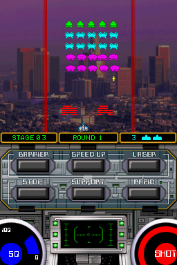 Screenshot of Space Invaders Revolution (Nintendo DS, 2005) - MobyGames