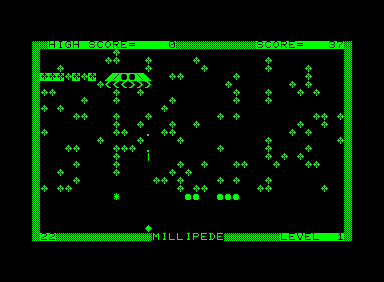 Screenshot of Millipede (Commodore PET/CBM, 1982) - MobyGames