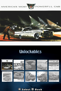 Screenshot of Chrysler: Classic Racing (Nintendo DS, 2008) - MobyGames