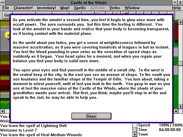 Screenshot of Castle of the Winds II: Lifthransir's Bane (Windows 3.x ...