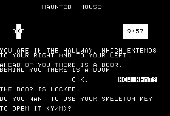 Screenshot of Haunted House (Apple II, 1979) - MobyGames