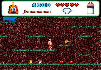 Screenshot of Baby Jo in: "Going Home" (TurboGrafx CD, 1991) - MobyGames