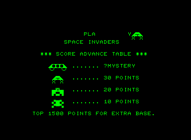 Screenshot of Space Invaders (Commodore PET/CBM, 1980) - MobyGames