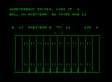 Screenshot of Fball (Commodore PET/CBM, 1979) - MobyGames