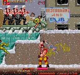 Screenshot of Two Crude Dudes (Arcade, 1990) - MobyGames