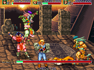 Screenshot of Night Slashers (Arcade, 1993) - MobyGames
