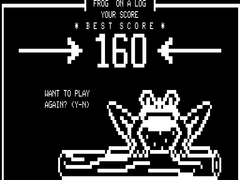 Screenshot of Frog (TRS-80, 1980) - MobyGames