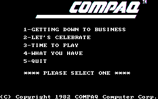 Compaq-DOS (included games) (1983) - MobyGames