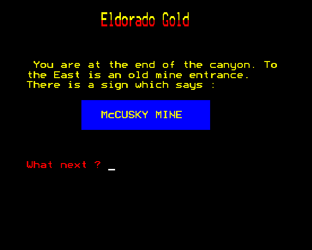 Screenshot of Eldorado Gold (BBC Micro, 1982) - MobyGames