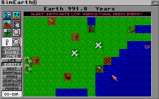 Screenshot of SimEarth: The Living Planet (Amiga, 1990) - MobyGames