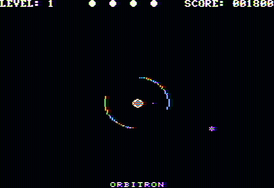 Screenshot of Orbitron (Apple II, 1981) - MobyGames
