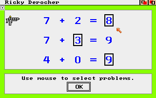 Screenshot of Math Blaster Plus! (Amiga, 1987) - MobyGames