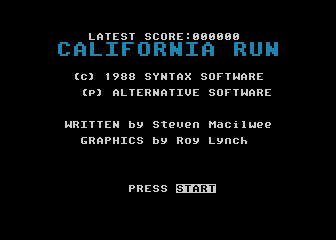 California Run (1988) - MobyGames