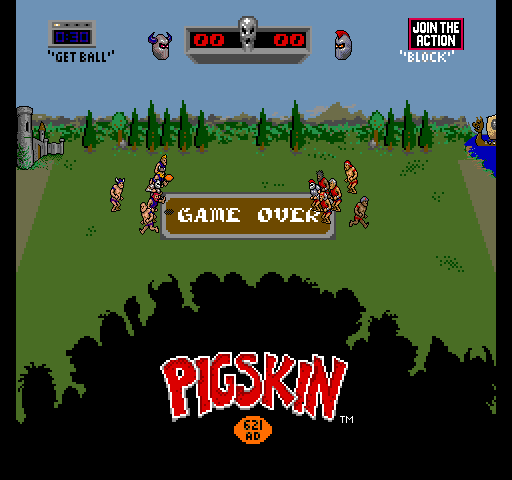 Screenshot of Pigskin 621 AD (Arcade, 1990) - MobyGames