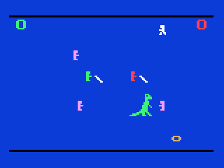 Screenshot of The Quest for the Rings (Odyssey 2, 1981) - MobyGames