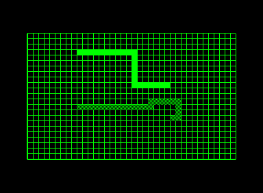 Screenshot of TRON: Light Cycle Game (Commodore PET/CBM, 1982) - MobyGames