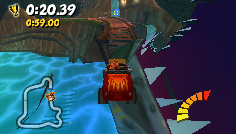 Screenshot of Crash Tag Team Racing (PSP, 2005) - MobyGames
