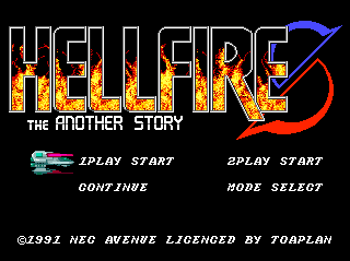 Screenshot of Hellfire (TurboGrafx CD, 1989) - MobyGames
