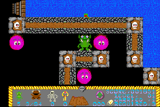 Screenshot of Bone Cruncher (Amiga, 1987) - MobyGames