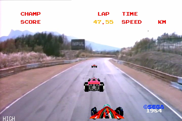 Screenshot of GP World (Arcade, 1984) - MobyGames