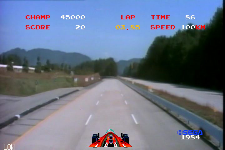 Screenshot of GP World (Arcade, 1984) - MobyGames
