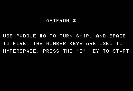 Asteron (1980) - MobyGames