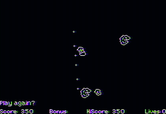 Screenshot of Asteron (Apple II, 1980) - MobyGames
