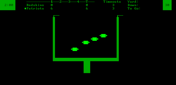 Screenshot of NFL Challenge (DOS, 1985) - MobyGames