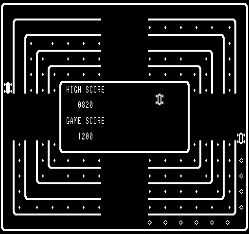 Screenshot of Head-On Collision (Exidy Sorcerer, 1980) - MobyGames