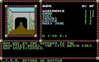 Screenshot of Pool of Radiance (Commodore 64, 1988) - MobyGames