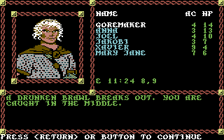 Screenshot of Pool of Radiance (Commodore 64, 1988) - MobyGames