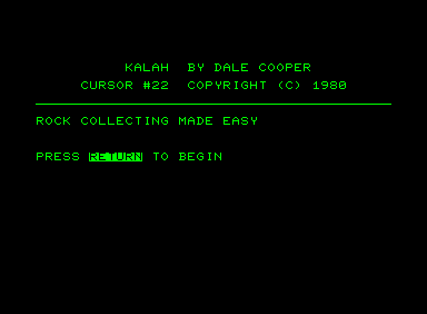 Kalah (1980) - MobyGames