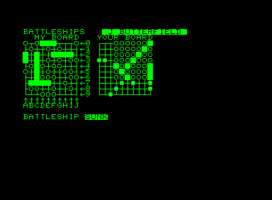 Screenshot of Battleships (Commodore PET/CBM, 1978) - MobyGames
