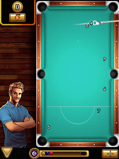 Screenshot of Midnight Pool 3 (J2ME, 2012) - MobyGames