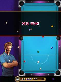 Screenshot of Midnight Pool 3 (J2ME, 2012) - MobyGames