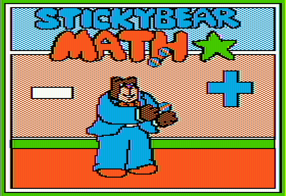 Screenshot of Stickybear: Math (Apple II, 1984) - MobyGames