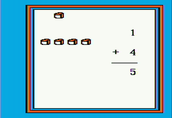 Screenshot of Stickybear Math (Apple II, 1984) - MobyGames