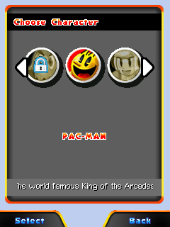 Screenshot of Pac-Man Kart Rally 3D (J2ME, 2010) - MobyGames